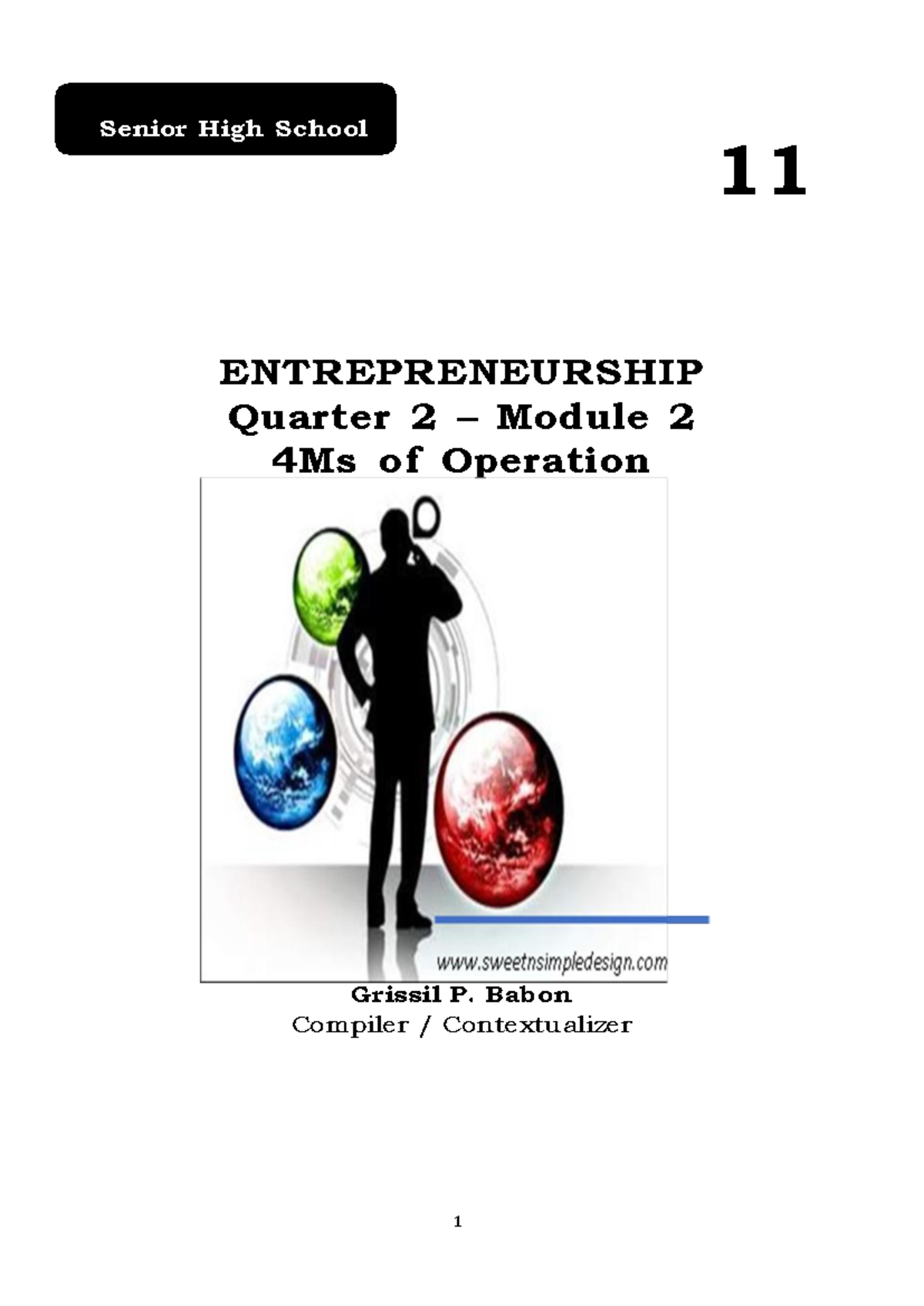 2 Q2 Entrep: Understanding the 4Ms of Operation in Business - Studocu