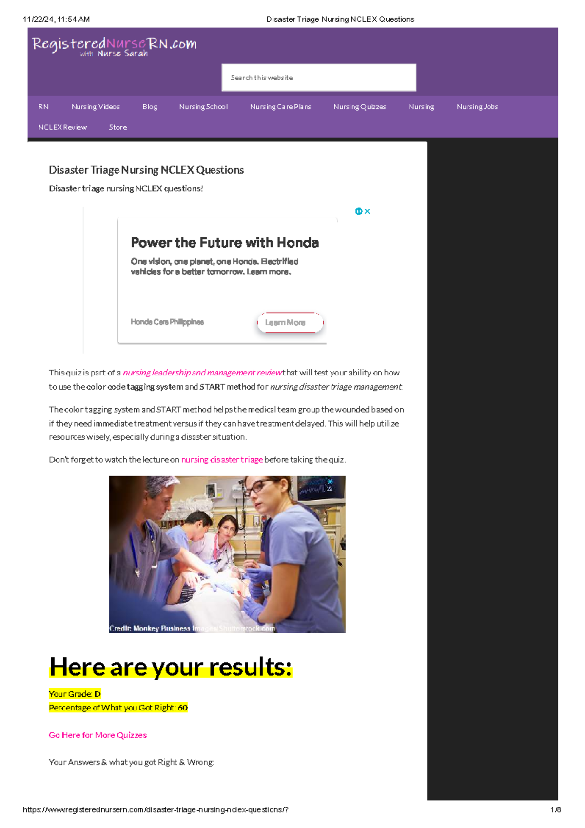 Disaster Triage Nursing NCLEX Questions: Color Tagging & START Method ...