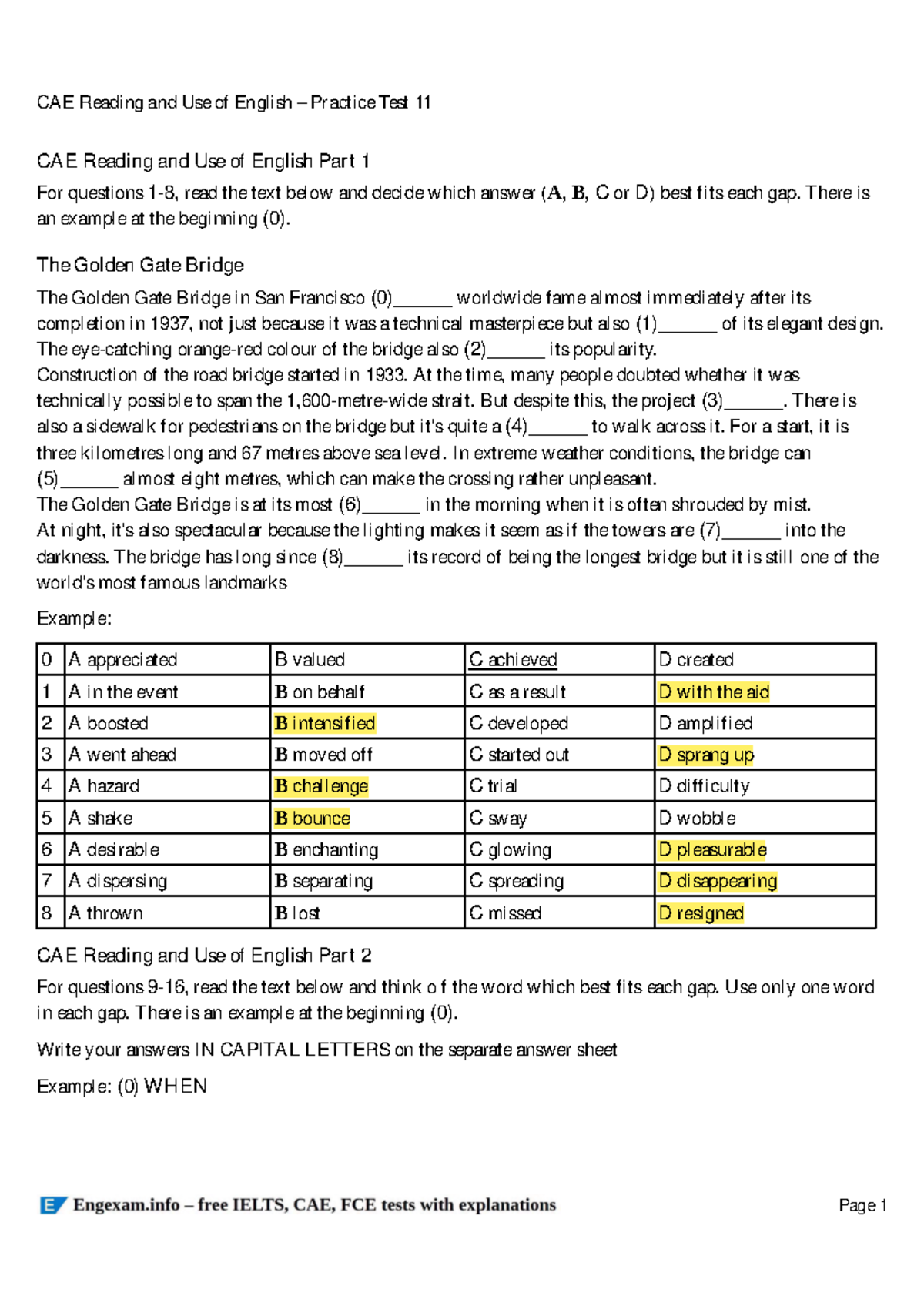 CAE Reading and Use of English Practice Test 11: In-Depth Analysis ...
