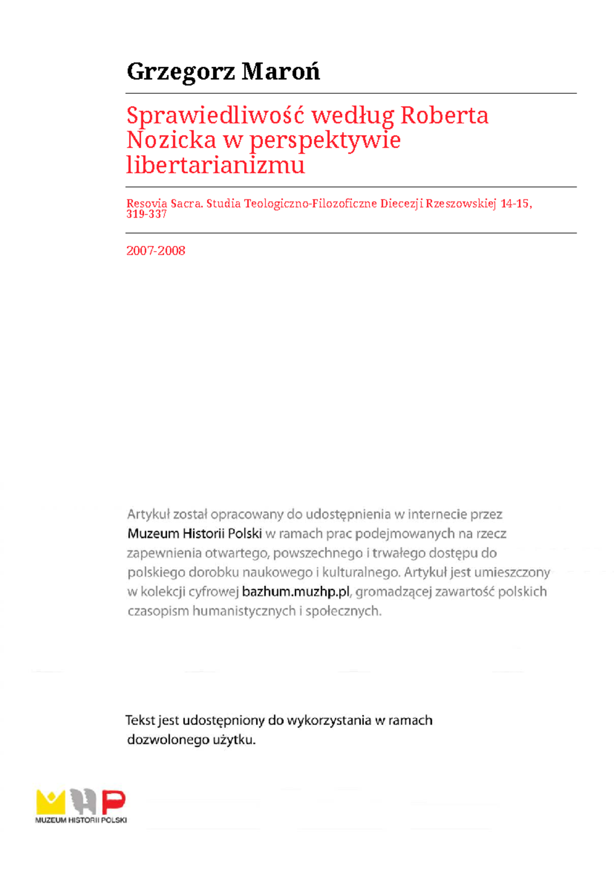 Sprawiedliwość według Roberta Nozicka: Analiza w kontekście ...