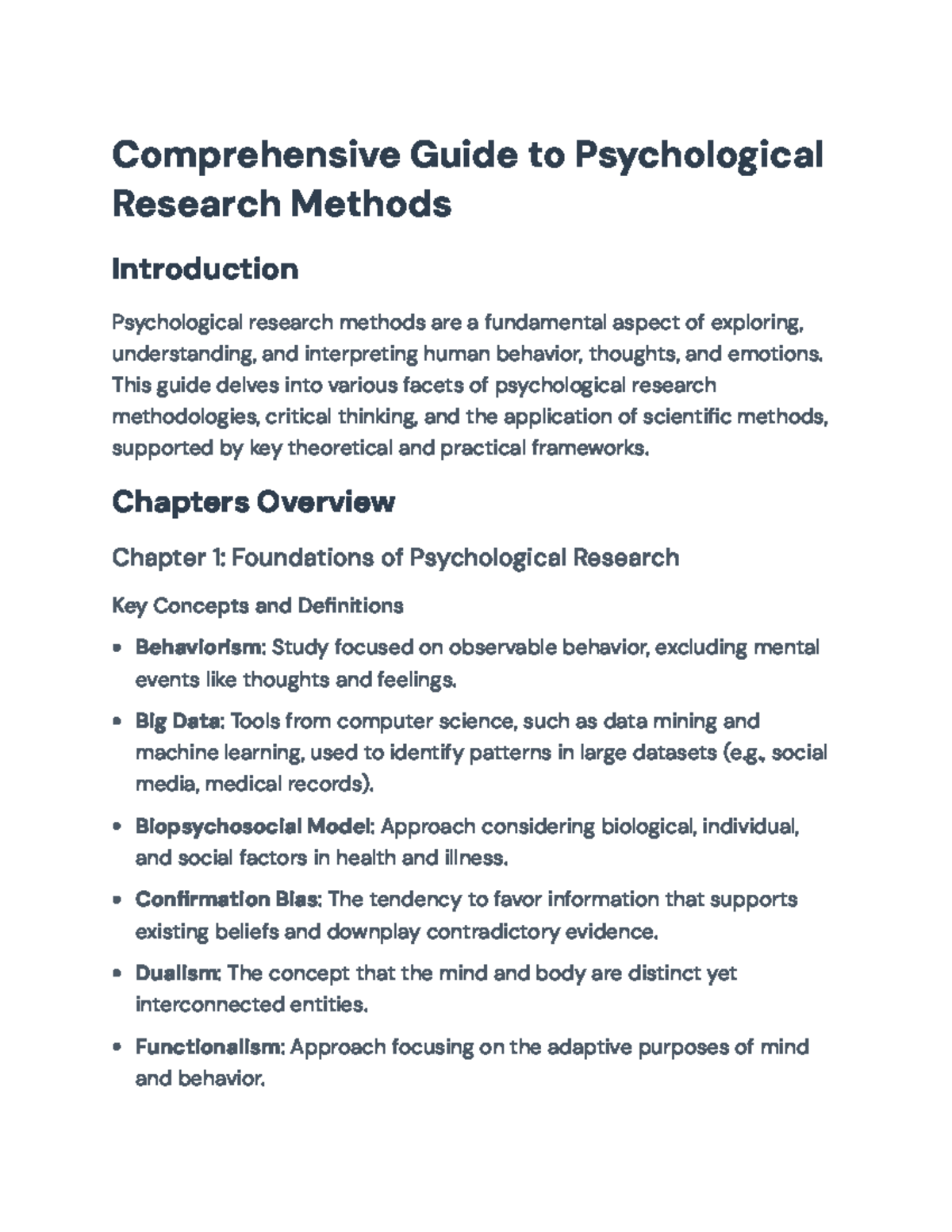 Psychological Research Methods: A Comprehensive Guide - Comprehensive ...