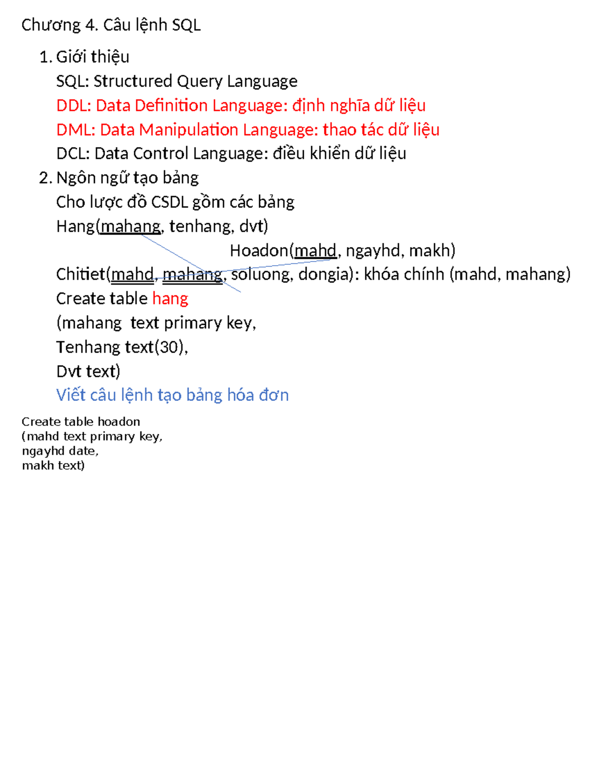 Chương 4 SQL - cyuhijok - Chương 4. Câu lệnh SQL 1. Giới thiệu SQL ...