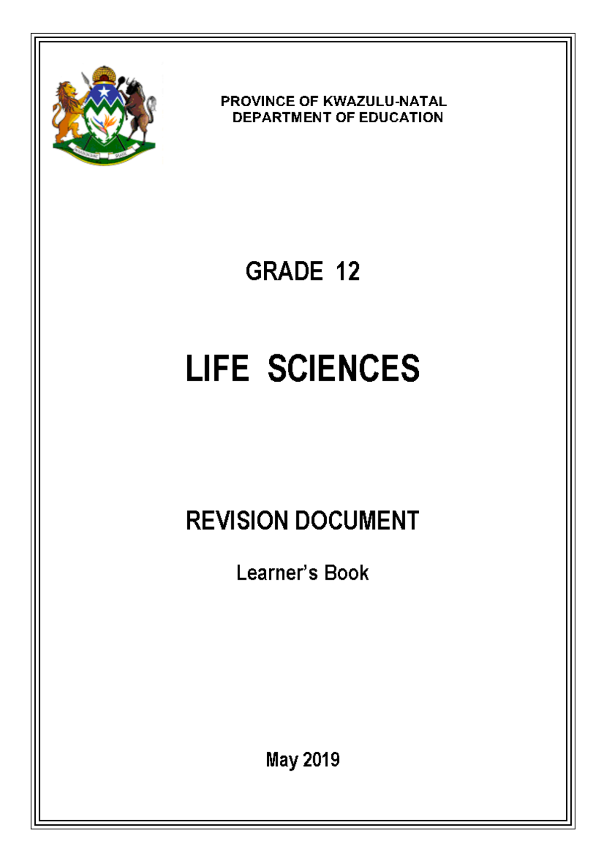 Life Sciences P2 2019 Revision: Key Questions and Answers - Studocu