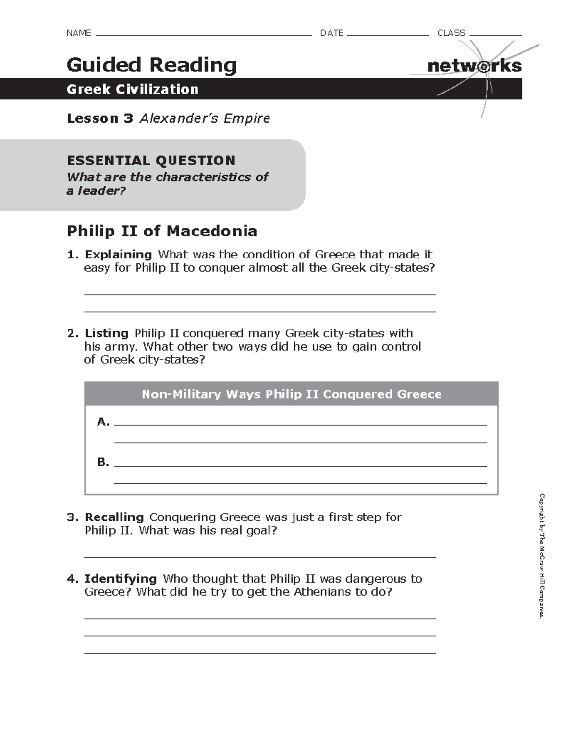 Lesson 3: The Rise of Alexander's Empire in Greek Civilization - Studocu