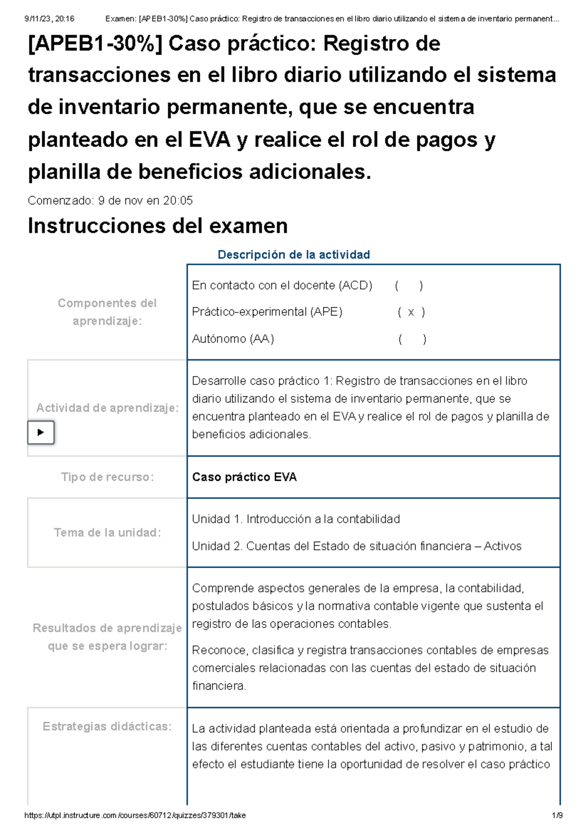 Caso Práctico APEB1-30%: Registro de Transacciones Contables - Studocu