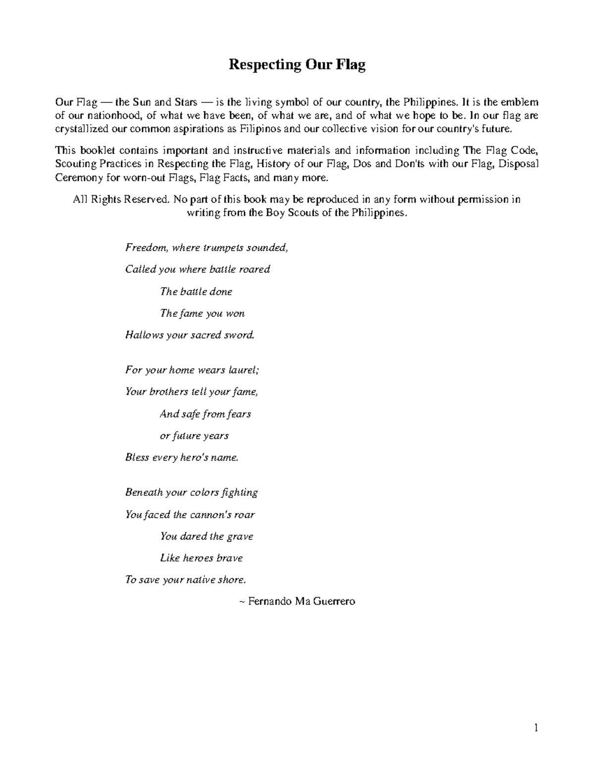 Respecting Our Flag: A Guide to the Philippine Flag Code - Studocu