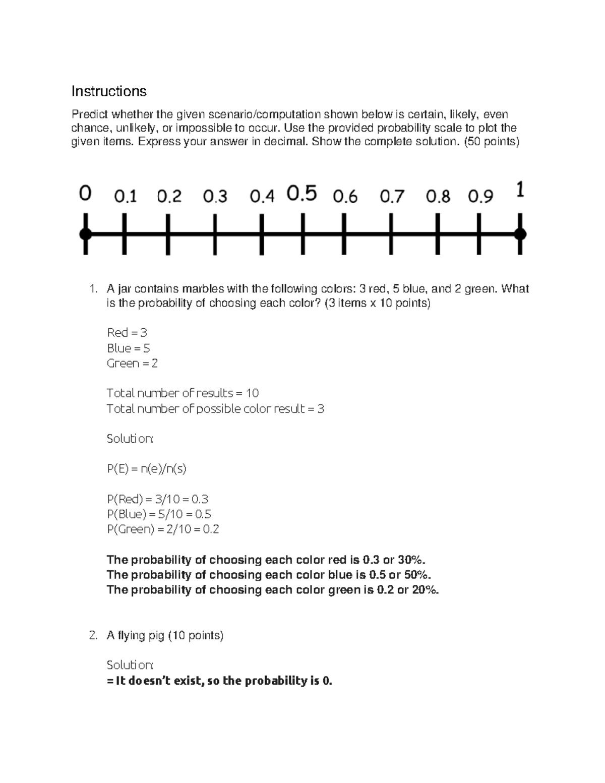 02 Activity 2 - Quantitative Probability Scenarios and Solutions - Studocu