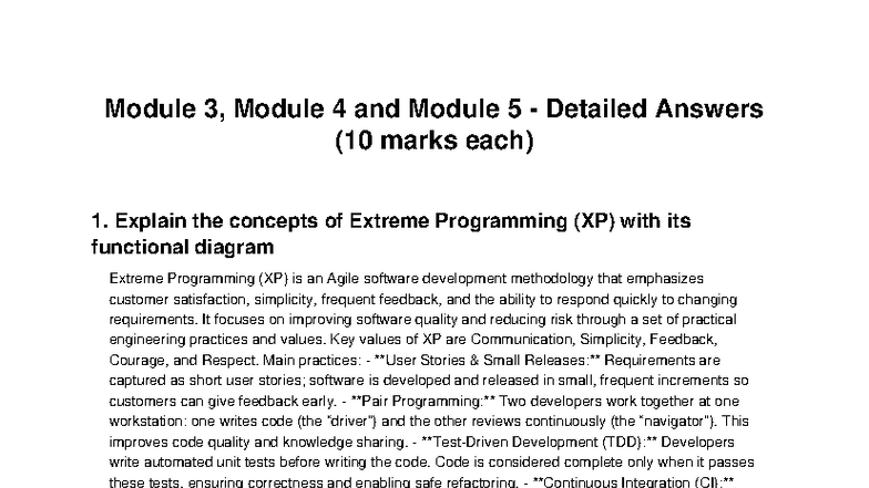Agile PM Answers: Modules 3, 4 & 5 Detailed Insights (10 Marks Each ...