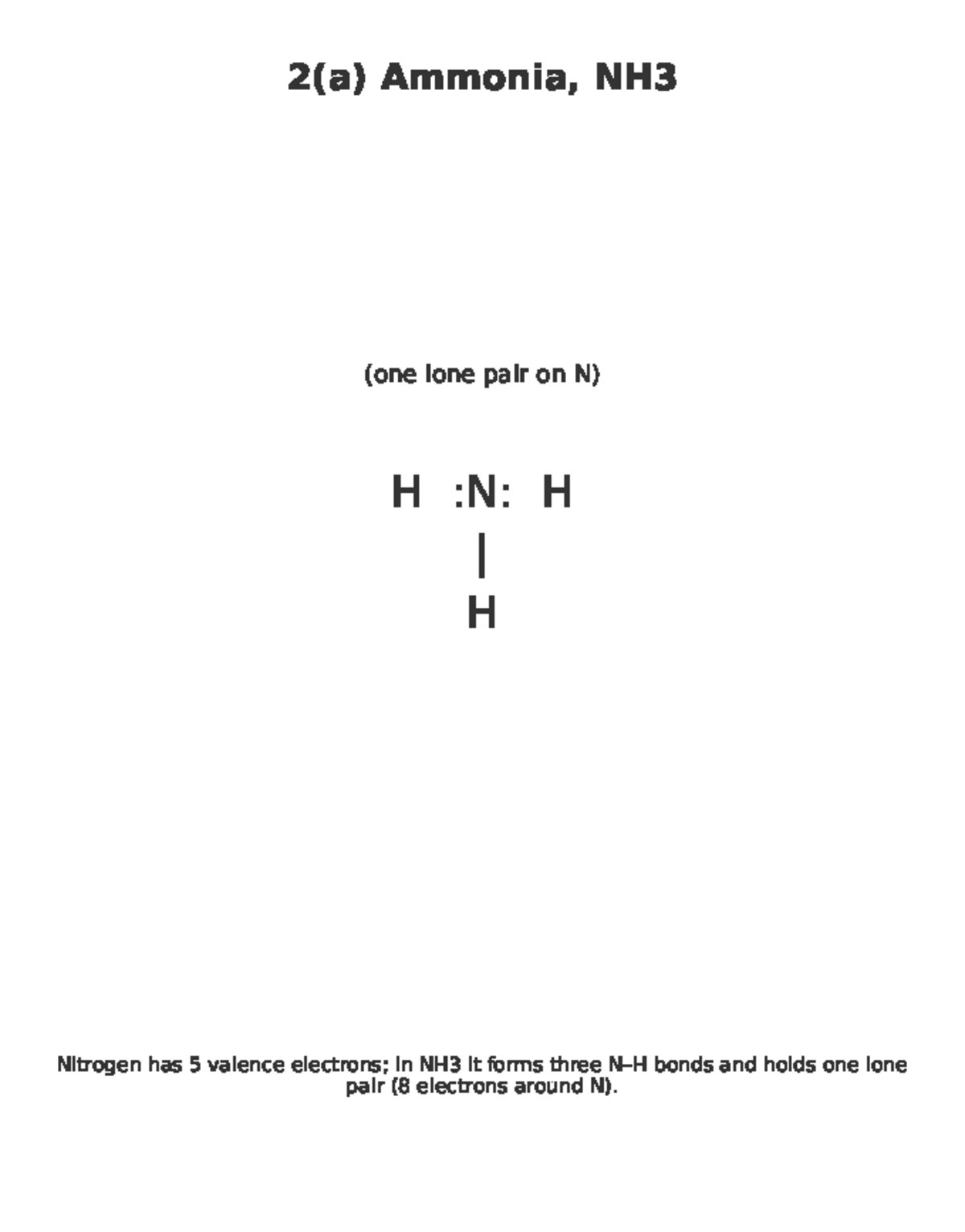Lewis Structures Answers for Chemistry 101: Exam Review - Studocu