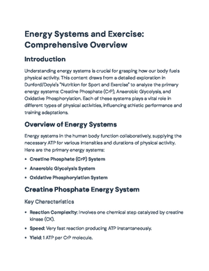 Understanding Bioenergetics and Energy Measurement in Sports (EXSC101 ...