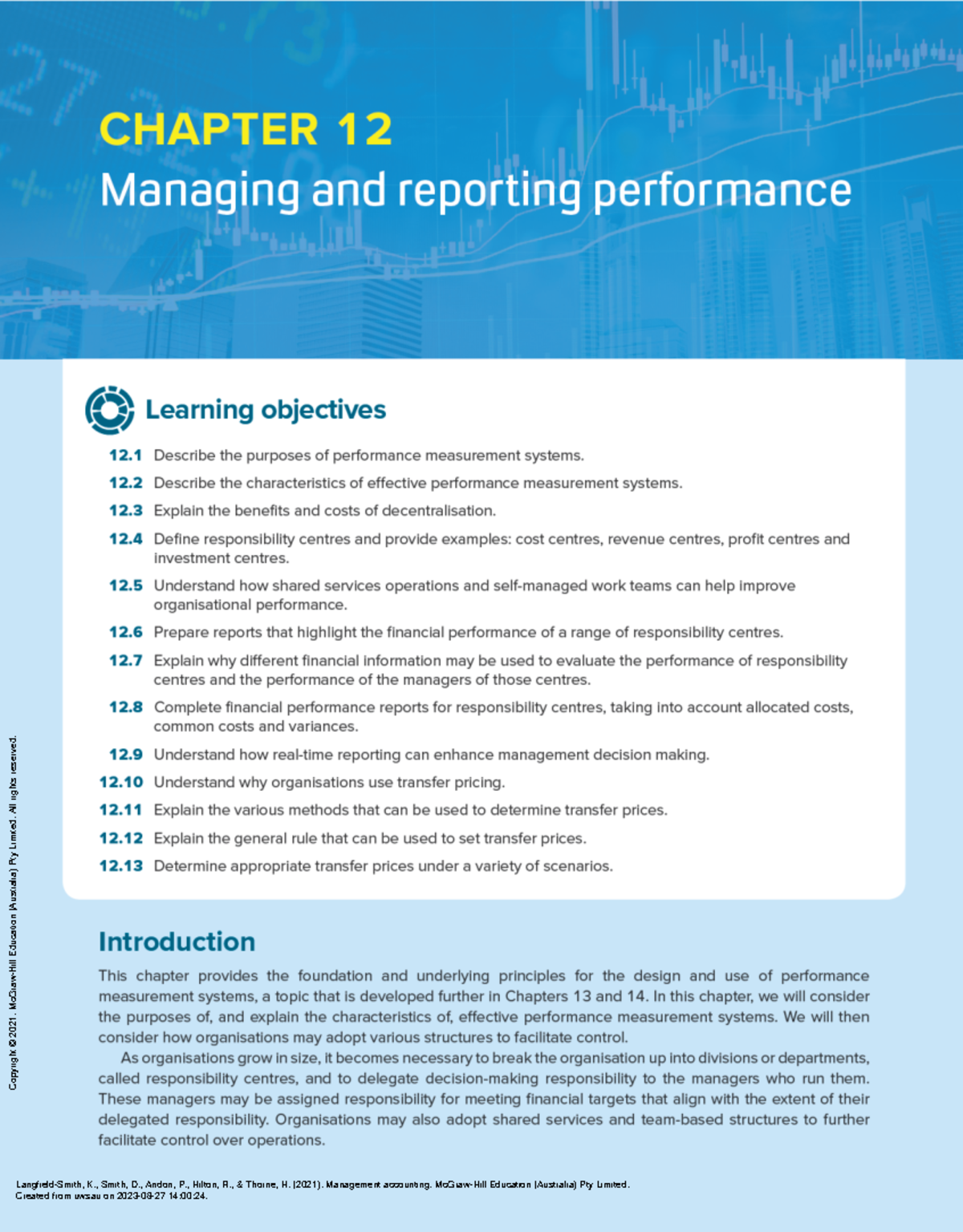 Management Accounting: Key Insights from Chapter 12 (ACC 101) - Studocu