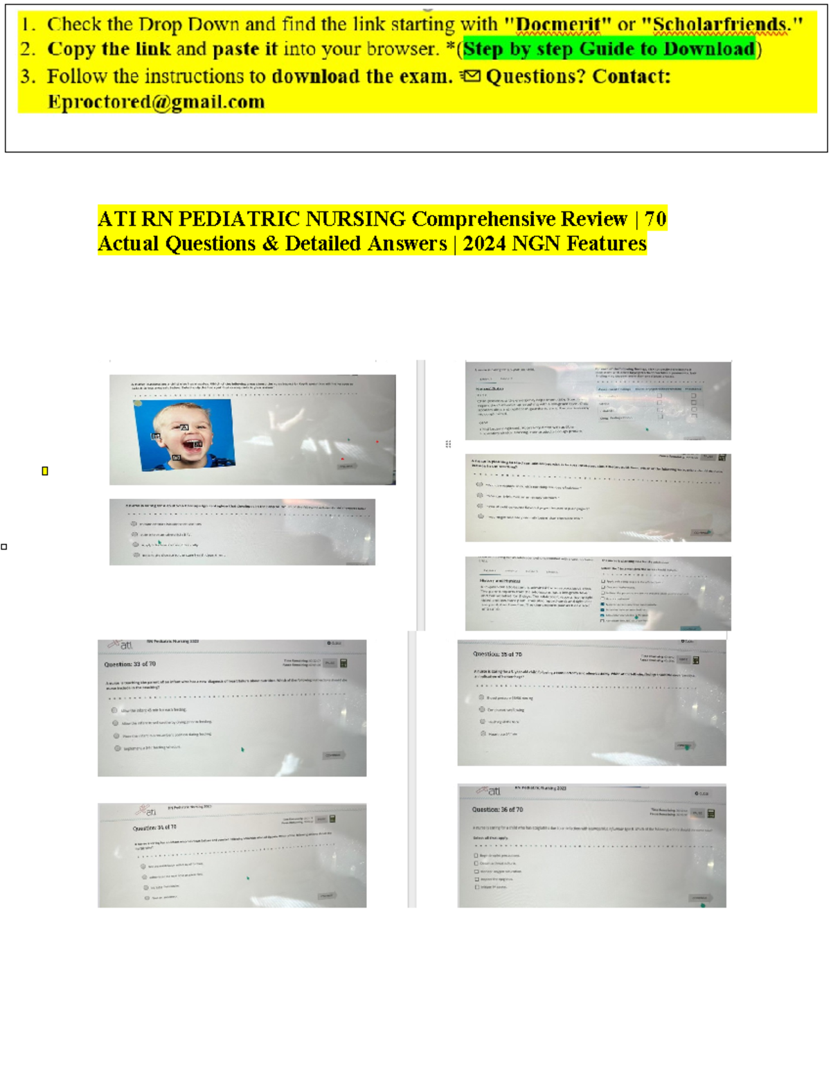 Your Ultimate Guide to the 2025 ATI RN Pediatric Proctored Exam – 70 ...