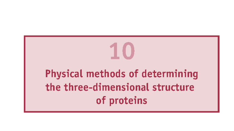Physical Methods for Protein Structure Determination (BIOC 101) - Studocu