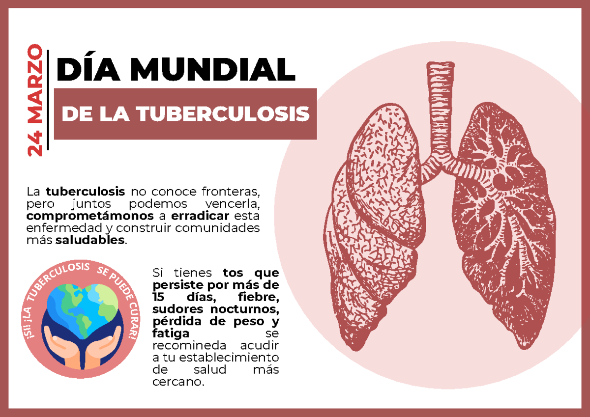 Afiche Tuberculosis - hjg - 24 MARZO DÍA MUNDIAL DE LA TUBERCULOSIS S ¡ ! I ¡ L A T U B E R C U ...