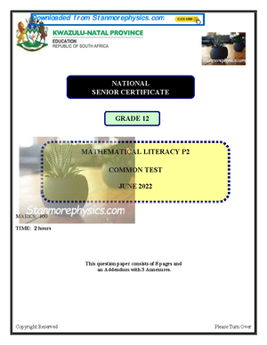 Maths lit grade 12 packaging - VHEMBE EAST DISTRICT 2 ND PUSH ...