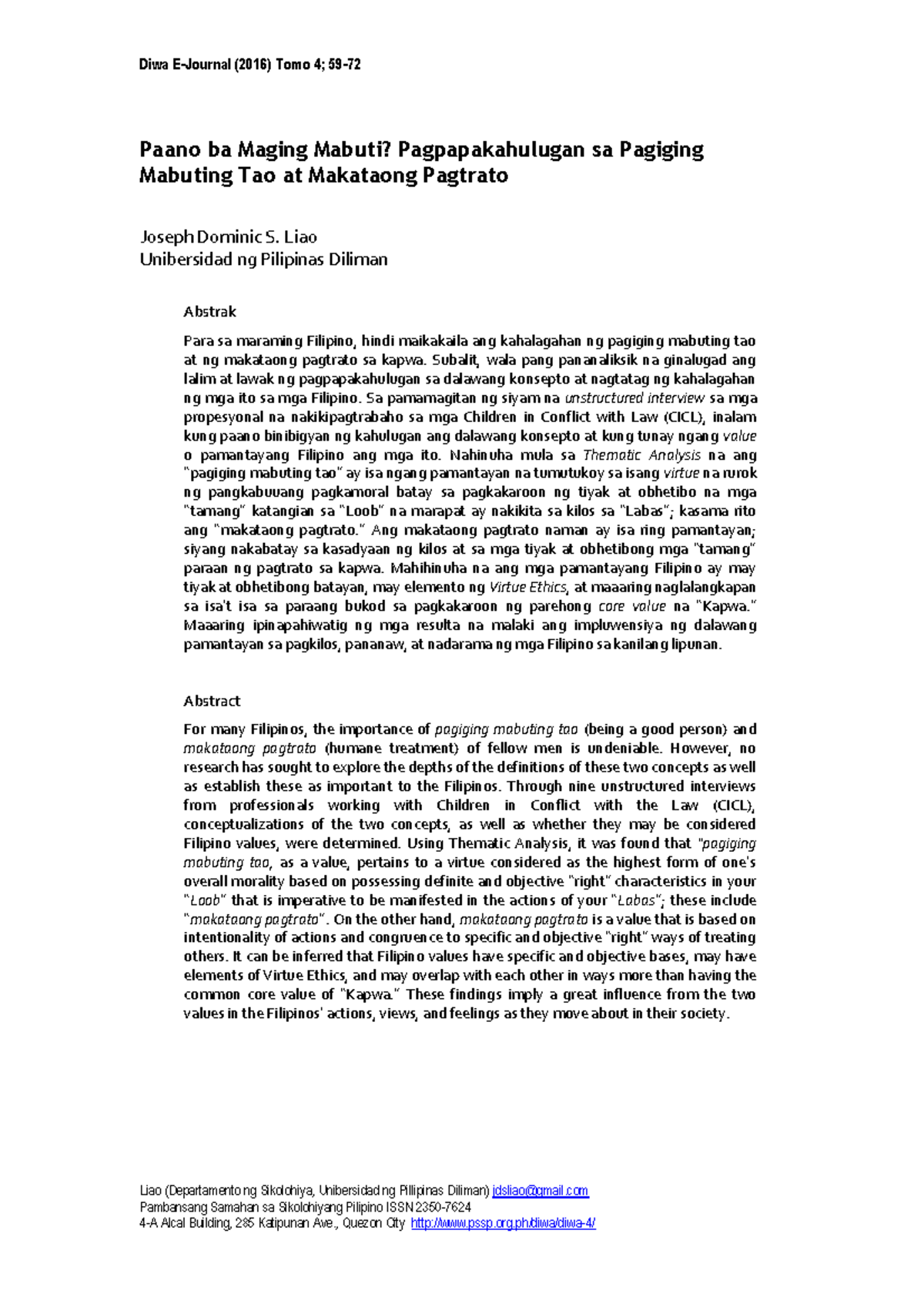 Paano Maging Mabuting Tao? Pagsusuri sa "CICL" at Moral na Pamantayan ...