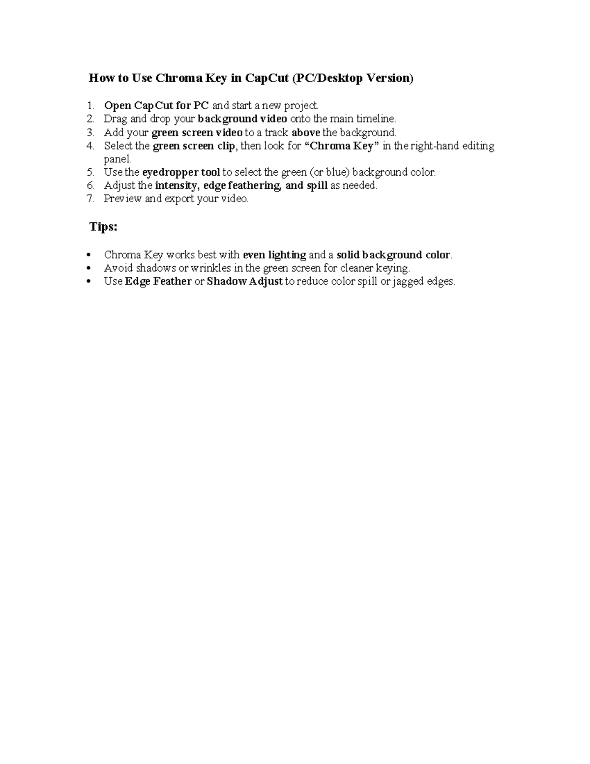 Chroma Key in CapCut: Step-by-Step Guide and Tips - Studocu