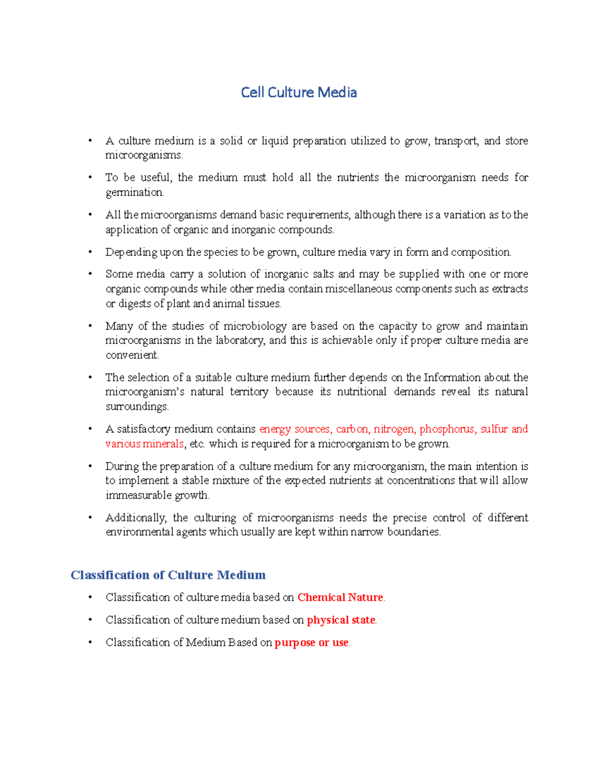 Types, Composition, and Applications of Culture Media in Microbiology ...