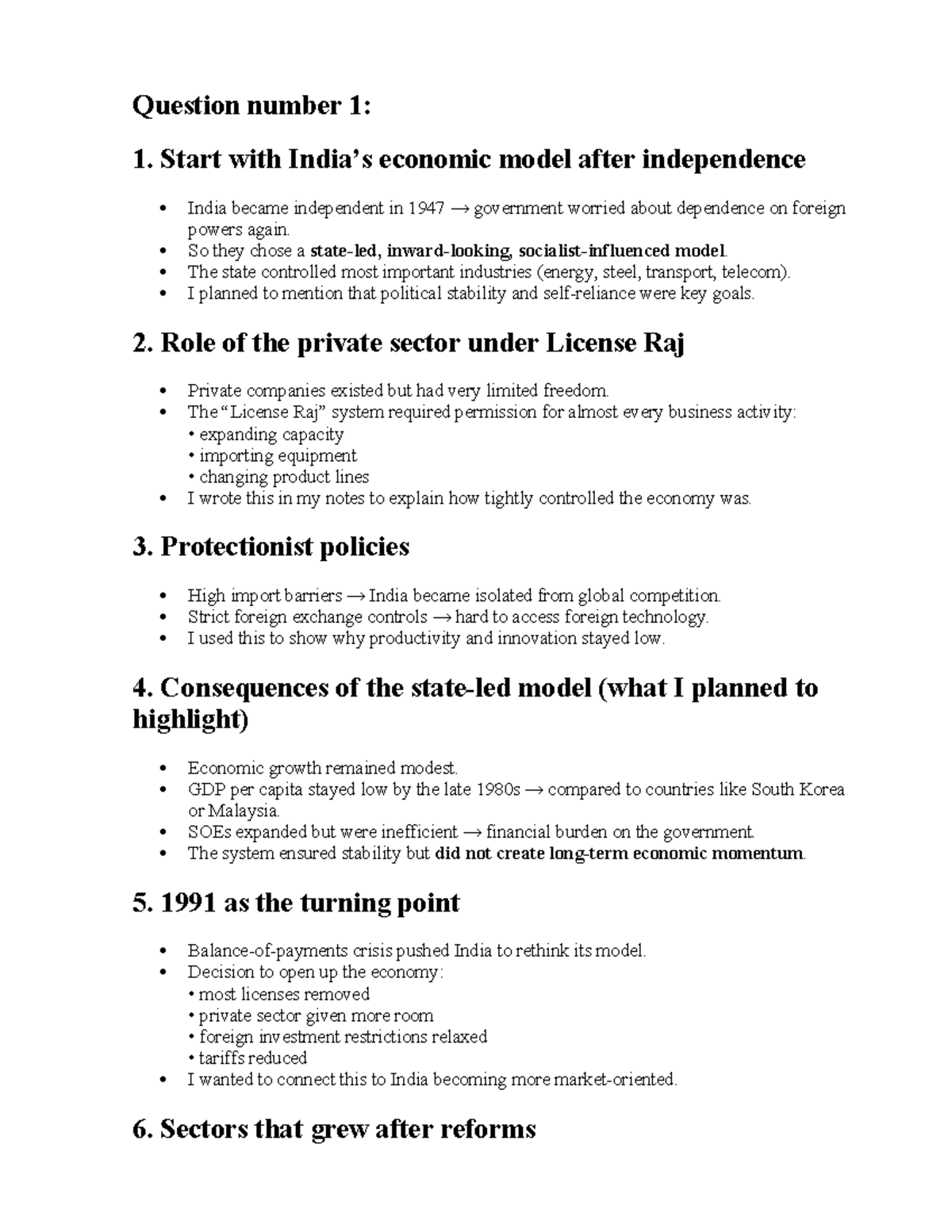 Economic Model and Reforms in India: A Comprehensive Overview (ECO 101 ...