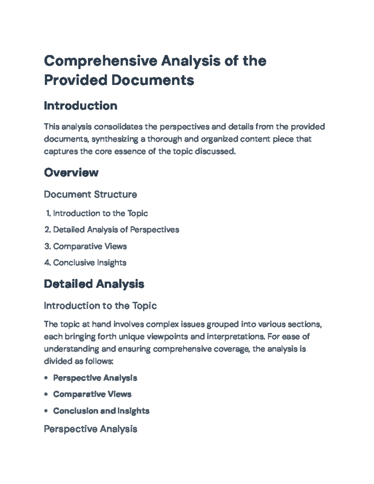 Comprehensive Analysis Report - Perspectives & Trends in [Course Code ...