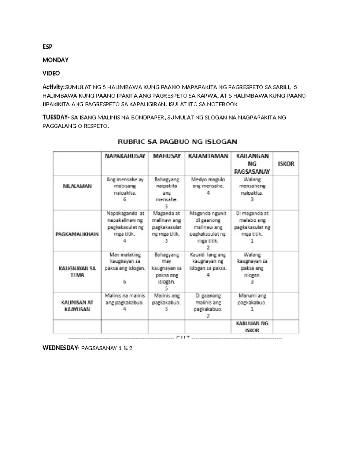 ESP to do - assignment - Science technology engineering mathematics ...