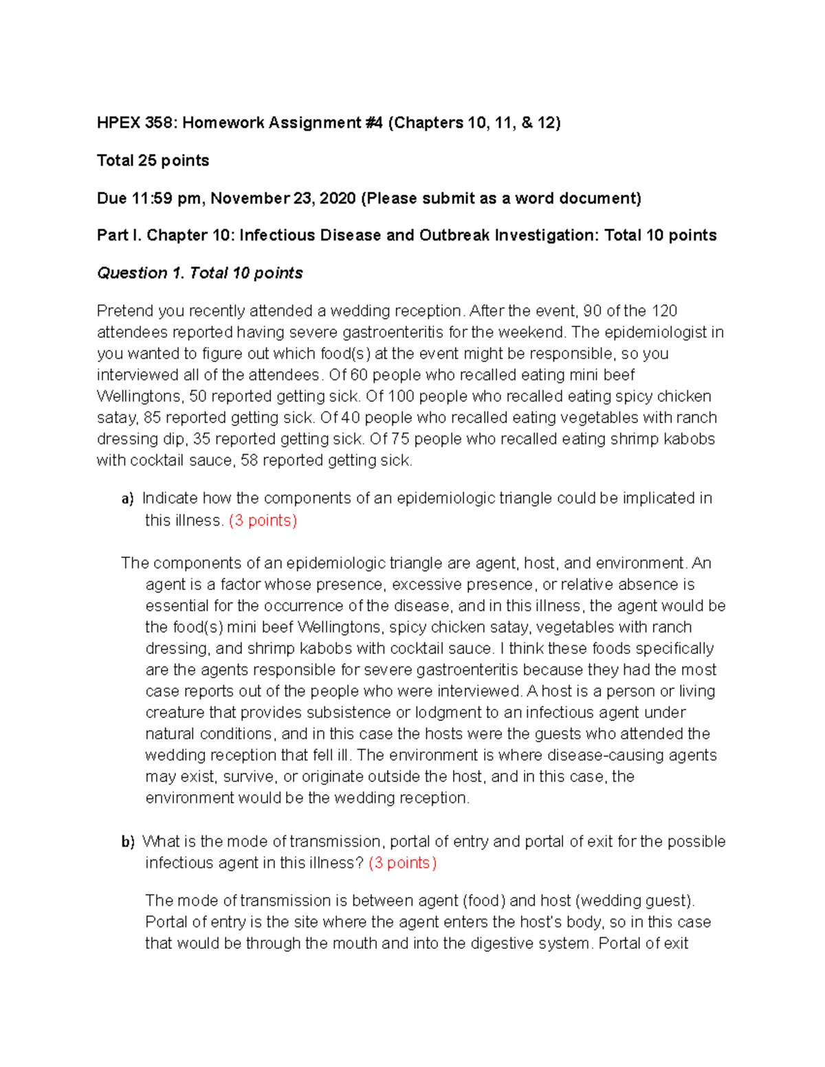 HPEX 358 Homework Assignment #4: Epidemiological Analysis of Foodborne ...