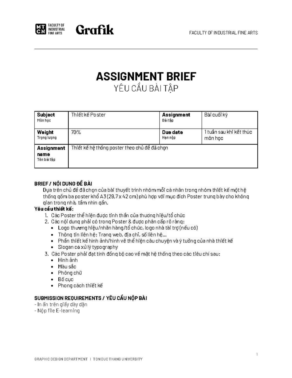 TK Poster Design Assignment Brief 2024 - Final Submission - Studocu