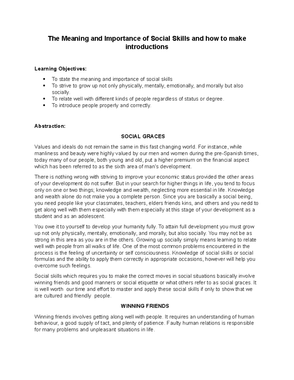 The Meaning and Importance of Social Skills and how to make ...