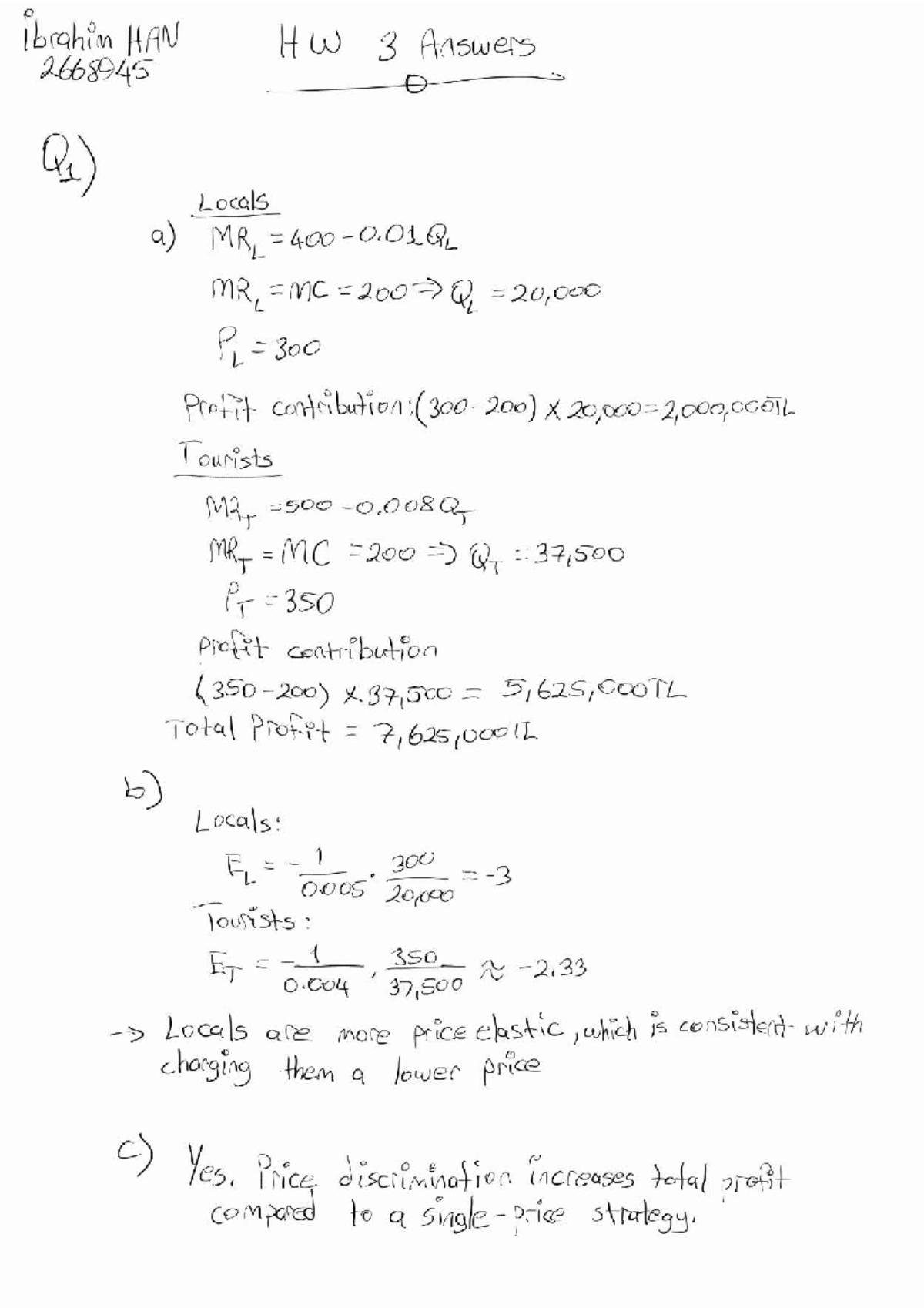 Micro HW 3: Analysis of Price Discrimination and Market Demand - Studocu