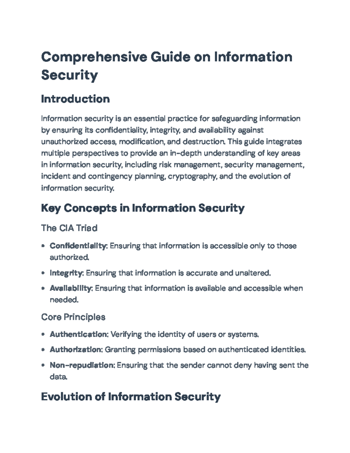 Comprehensive Guide to Information Security: Key Concepts & Strategies ...