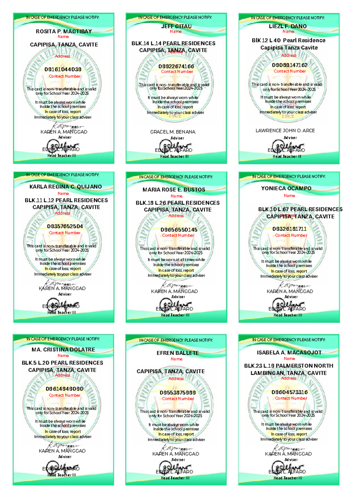ID Card Guidelines for Pupils - Valid for School Year 2024 - Studocu