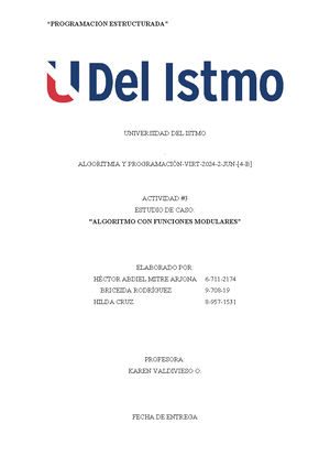 Algoritmo y Estructuras de Control - Actividad 2 - Algoritmia y ...