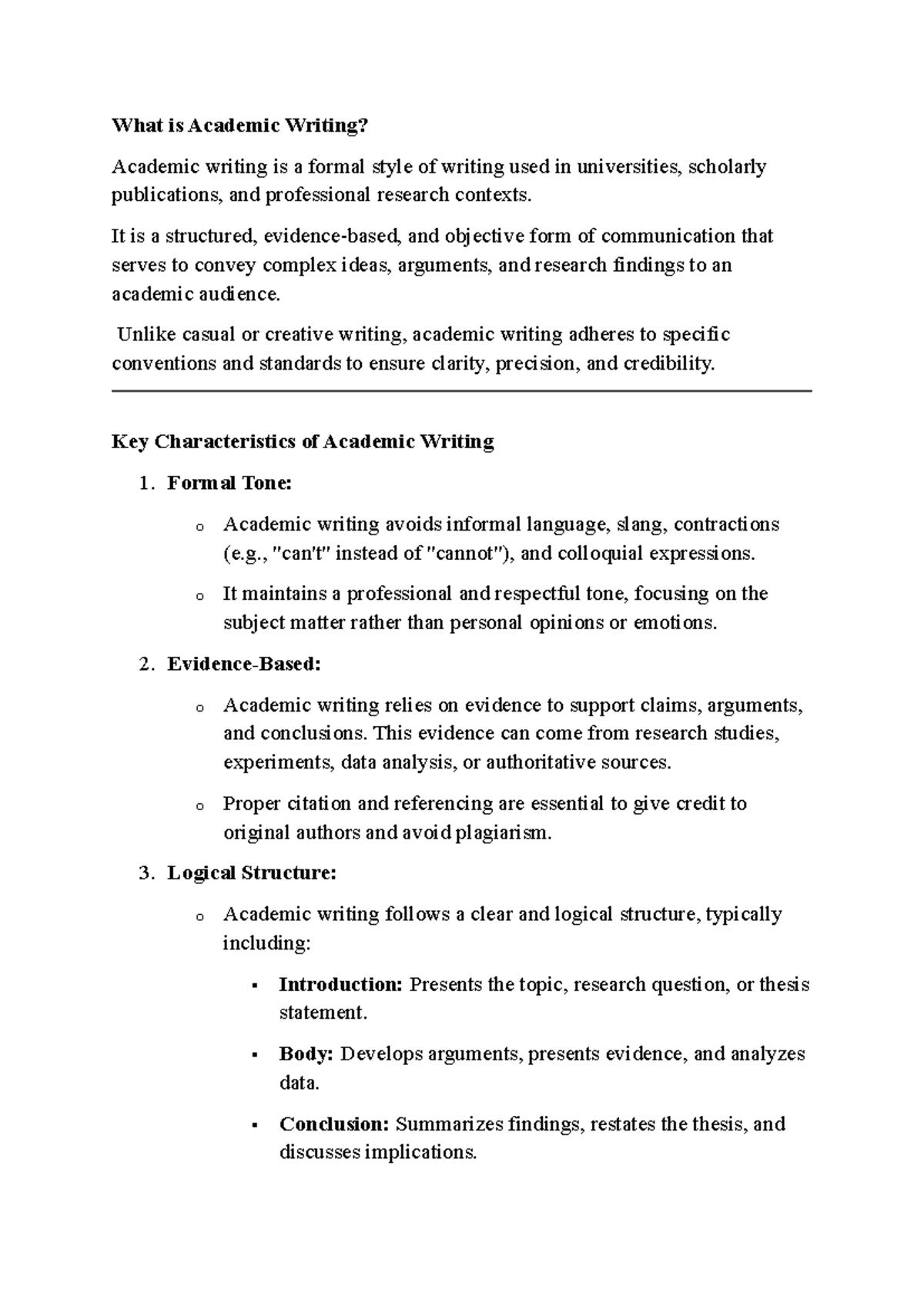 Academic Writing: Purpose, Audience, Context, and Genre Overview - Studocu