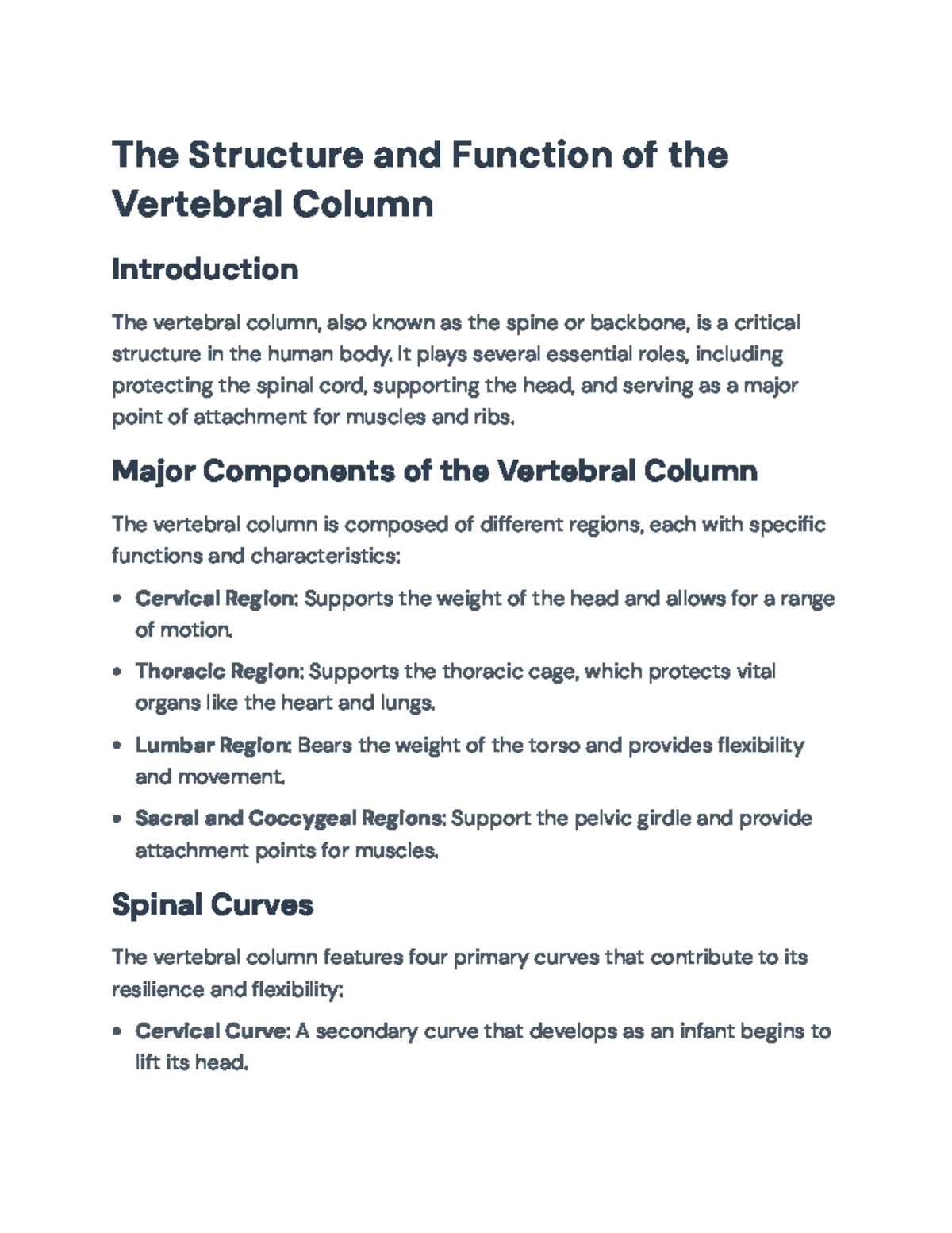 Anatomical Analysis of the Vertebral Column: Structure and Functions - The Structure and ...