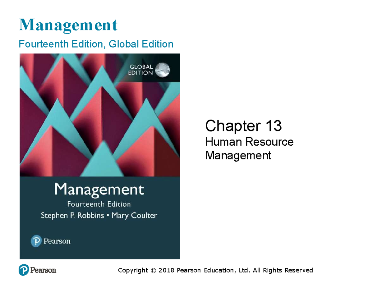 HRM - Chapter 13: Human Resource Management Overview (ISB) - Studocu