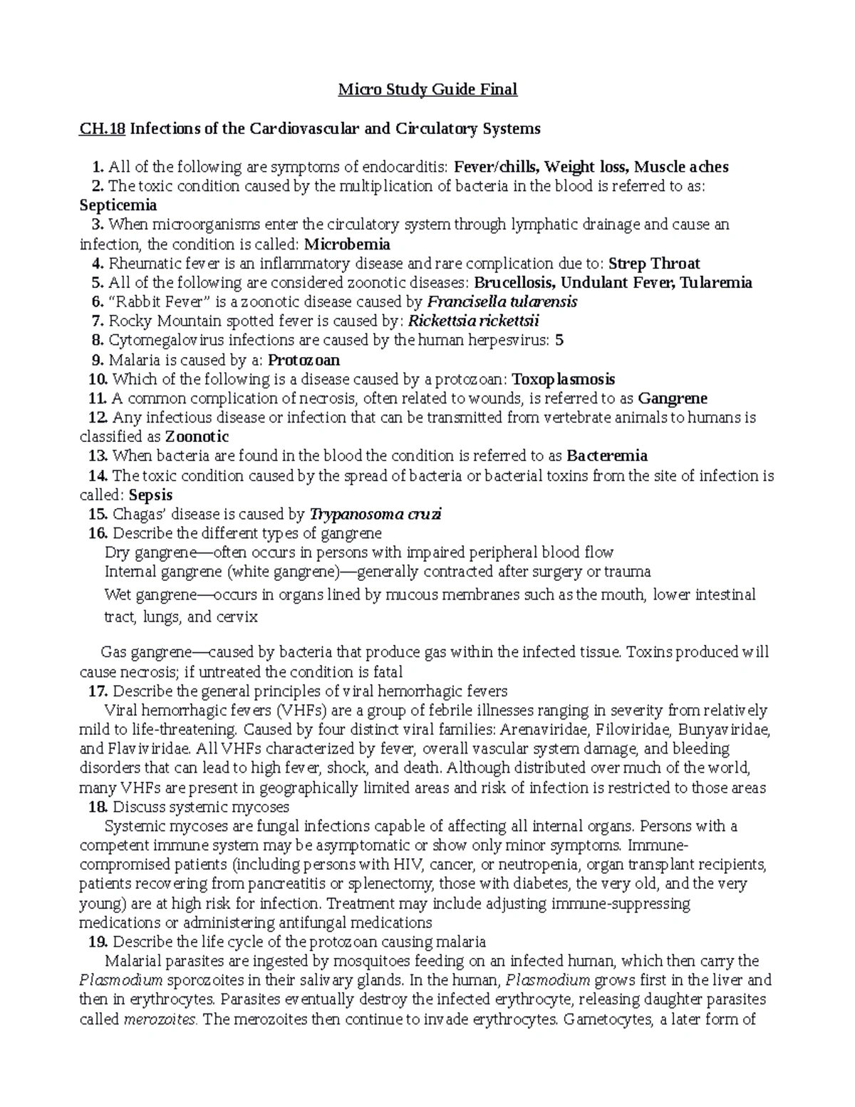Micro Midterm study guide - Covers Chapters 1-13 /Week 1 (Chapters 1-3 ...