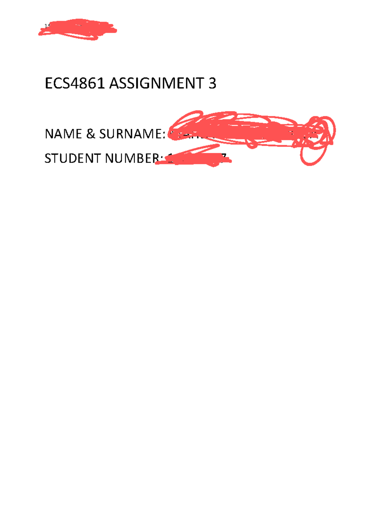 ECS4861 Assignment 3: Random Effects vs. Pooled OLS Analysis - Studocu