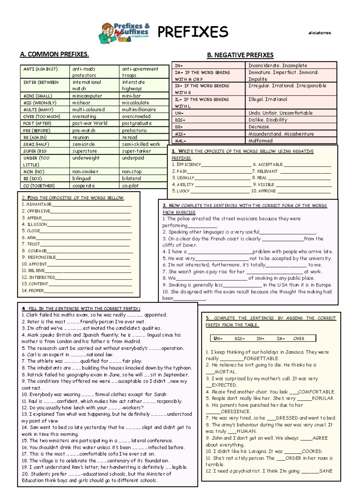 Prefixes and Suffixes: Essential Notes for Language Study - Studocu