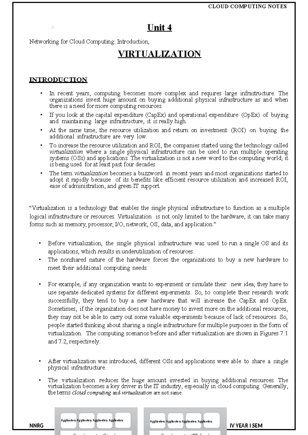 CLOUD COMPUTING NOTES: Unit 4 - Networking & Virtualization Insights ...