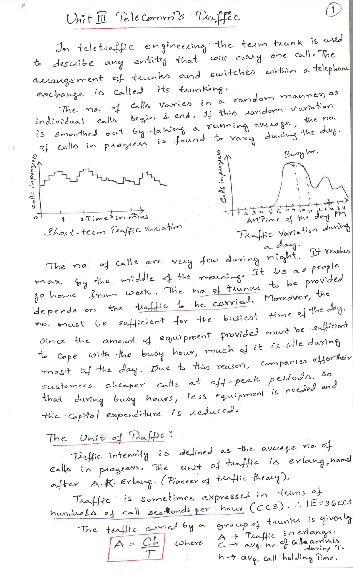 Unit III - TSSN Teletraffic Engineering Notes - Studocu