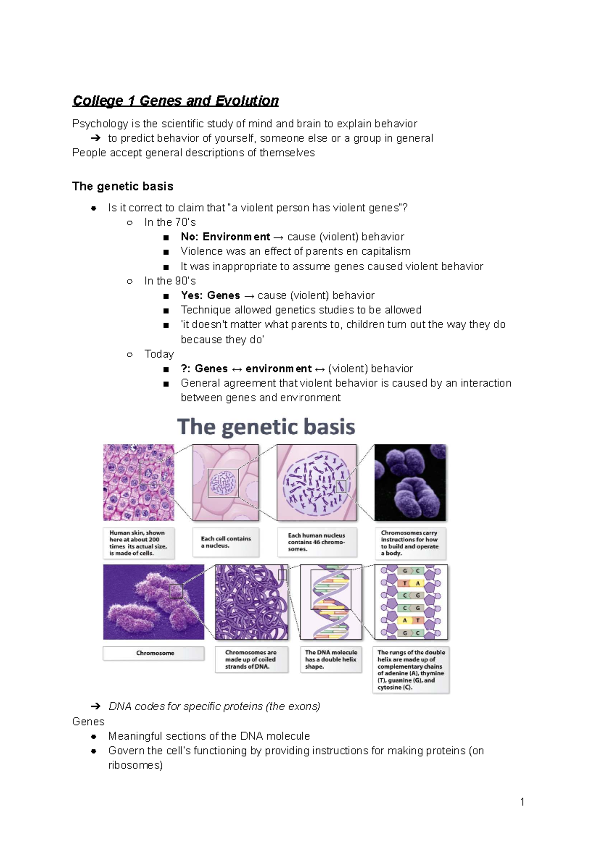 Introduction to Psychology UM: Genes, Evolution, and Behavior Insights ...