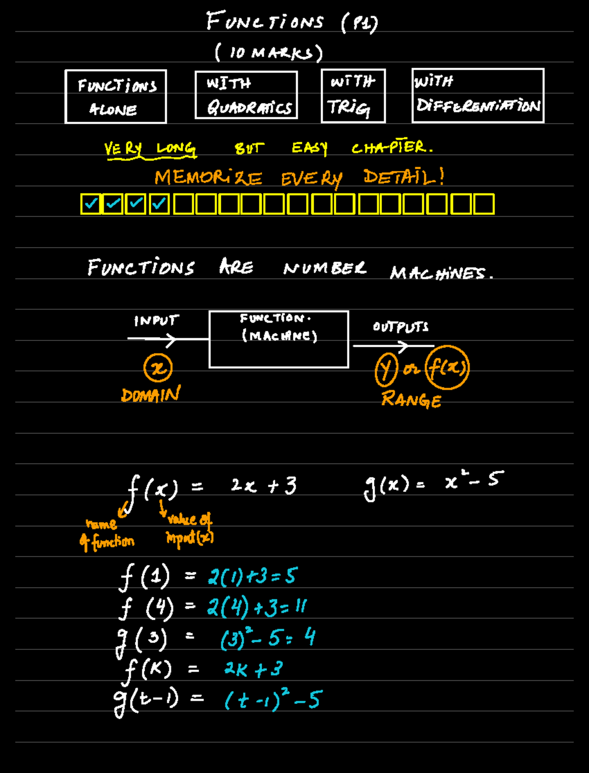 Functions P1 10 Marks: Quadratics, Differentiation & Inverses - Studocu
