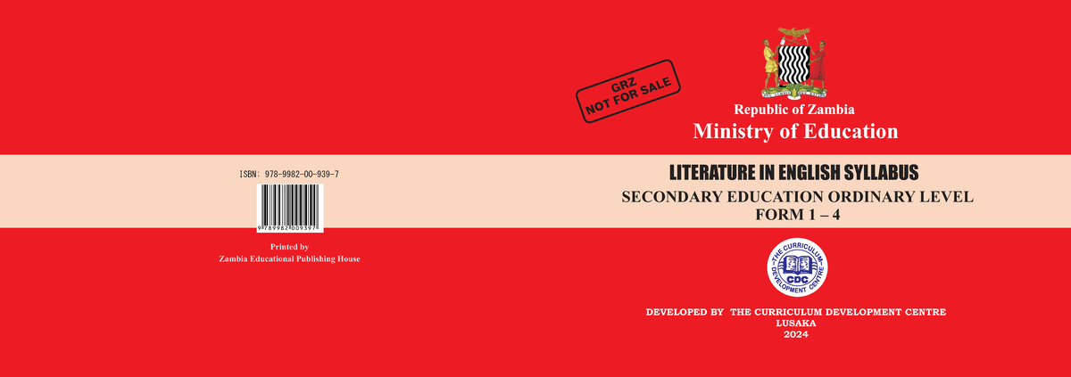 Literature in English Syllabus O Level (Forms 1-4) 2024 Edition - Studocu