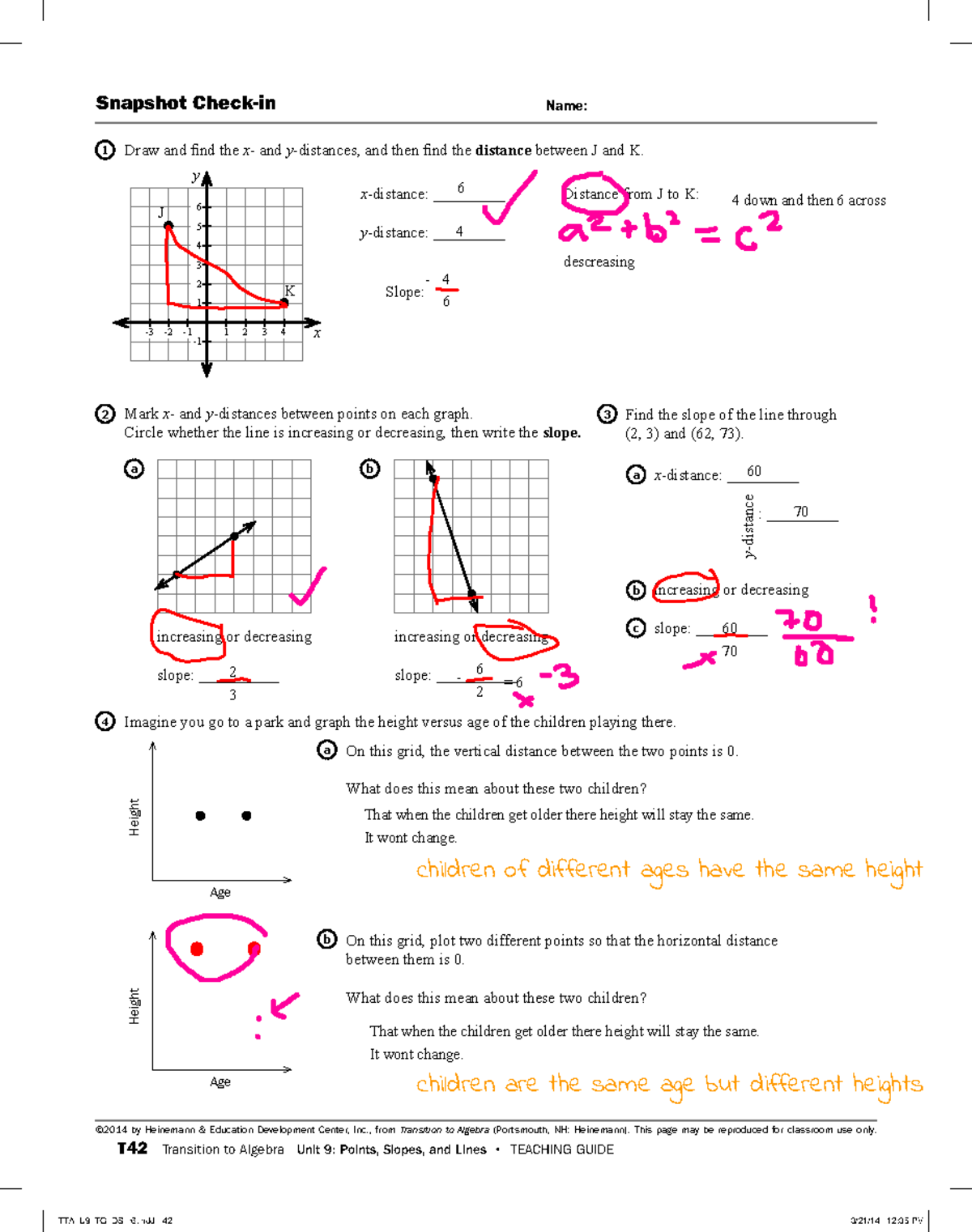 Unit 9 Quiz: Understanding Points, Slopes & Lines (Lessons 1-4) - Studocu