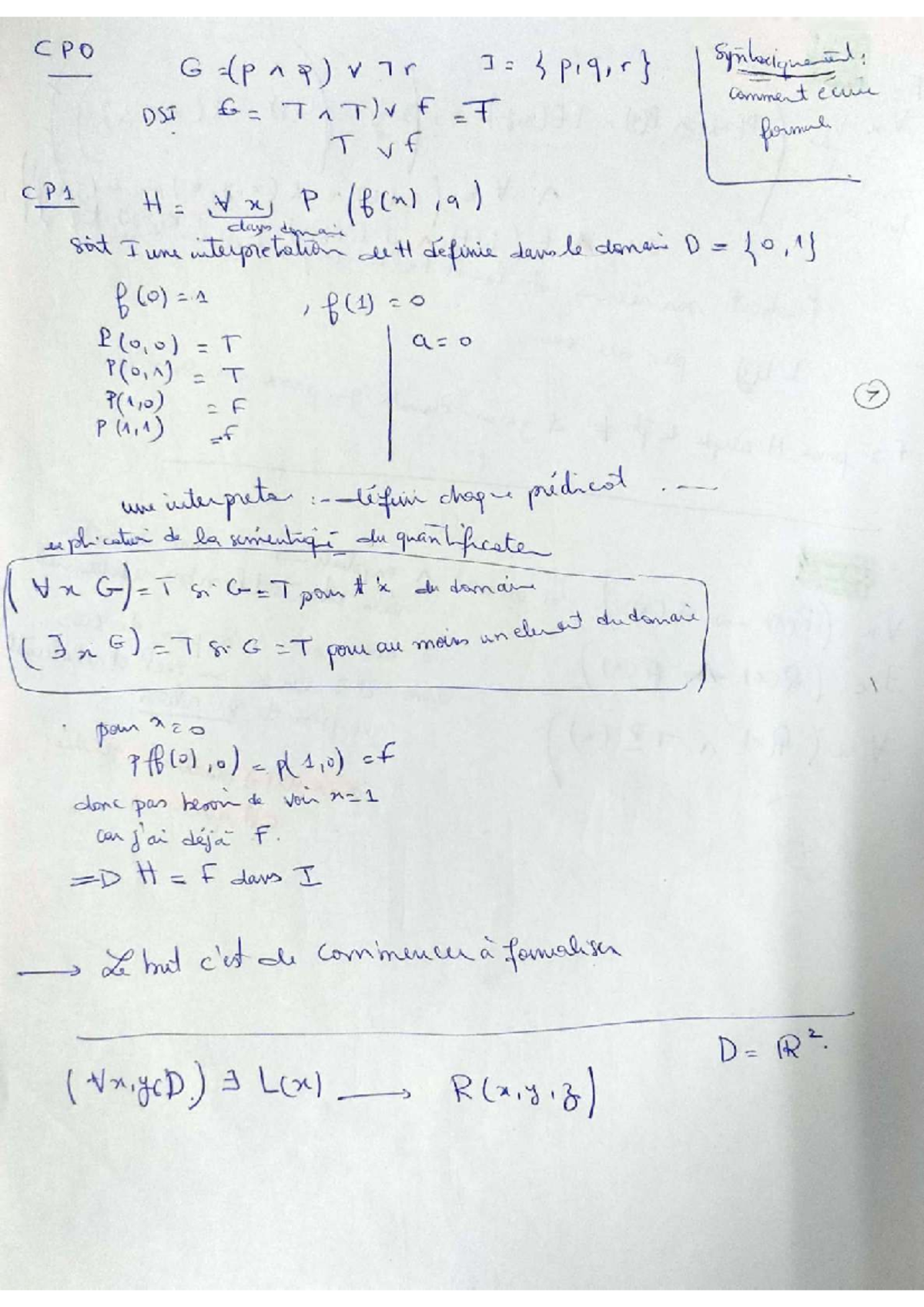 CPO 101: Notes de Logique et Interprétation Formelle - Studocu