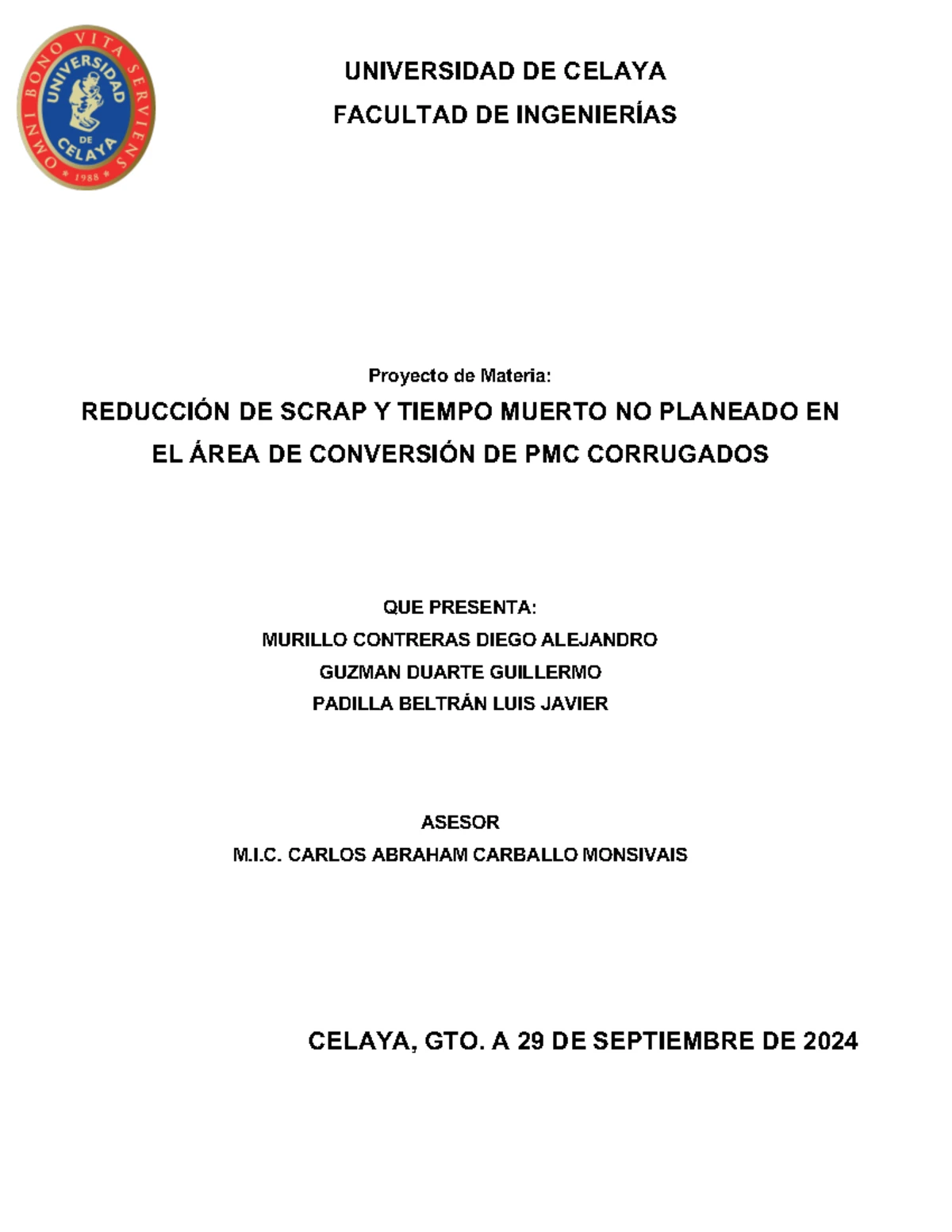 LUP-01 - Mejora en Seguridad: Lección de un Solo Punto - Studocu