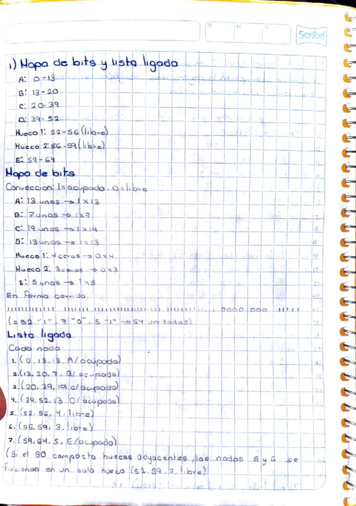 Mapas De Bits y lista ligada - Metodos numericos - D . l -:-r~-r~r-:-r-;-r-r- 1) .lapo dc-1Í$-11 ...