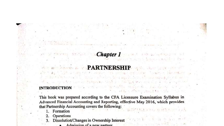 Chapter 1: Introduction to Partnership Accounting (CPA Exam) - Studocu
