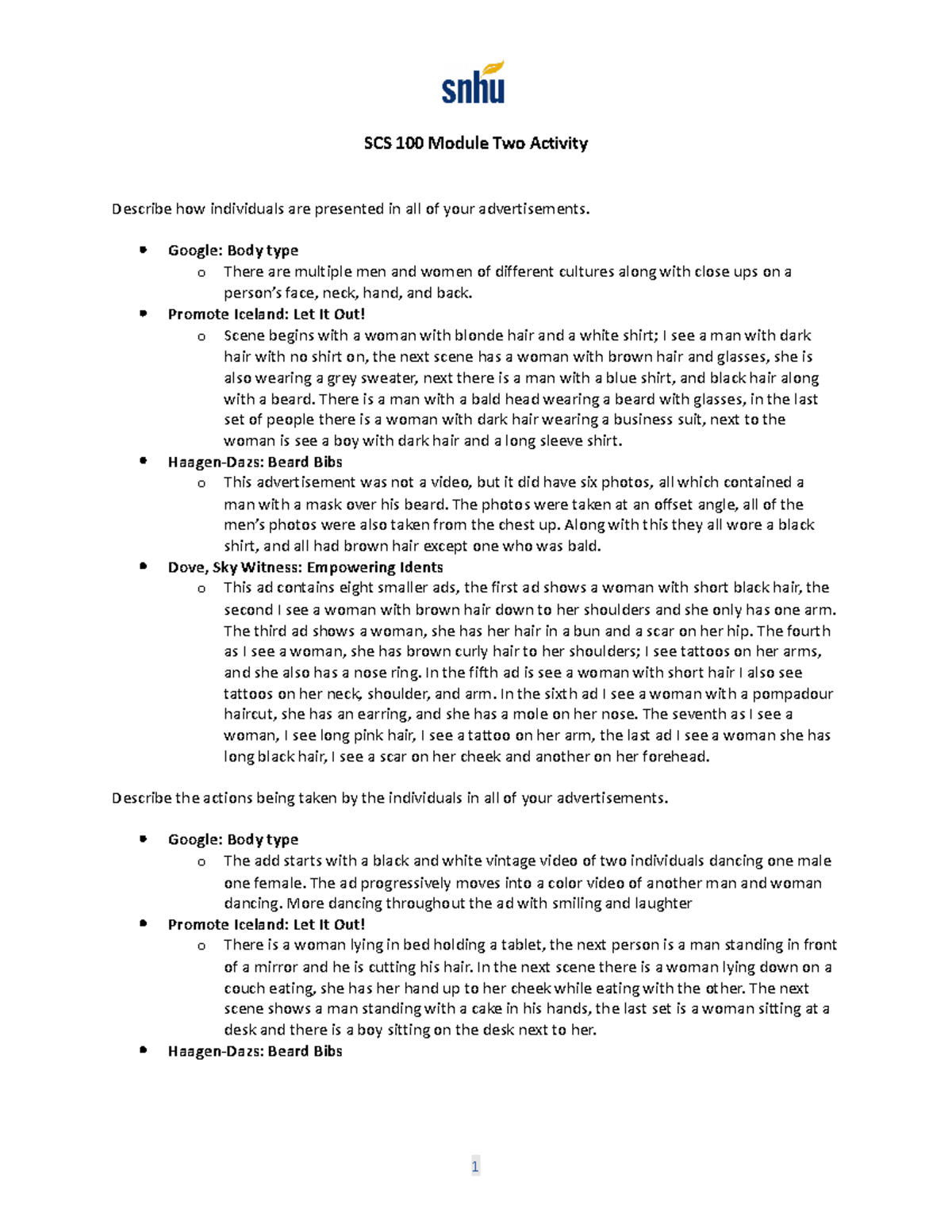 SCS 100 Module Two Activity Template - SCS 100 Module Two Activity ...