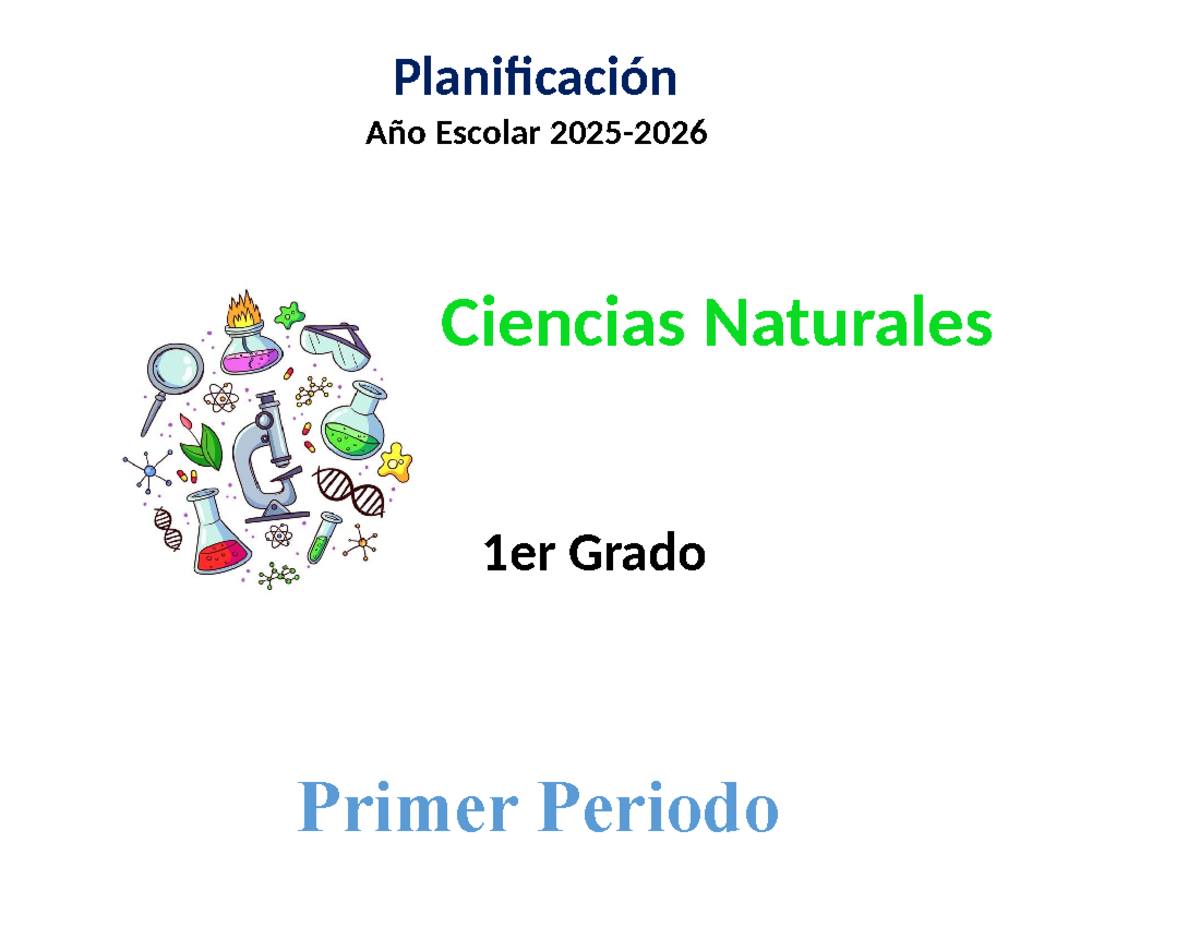 Planificación de Unidad y Clases de Ciencias Naturales 1ro Primaria ...